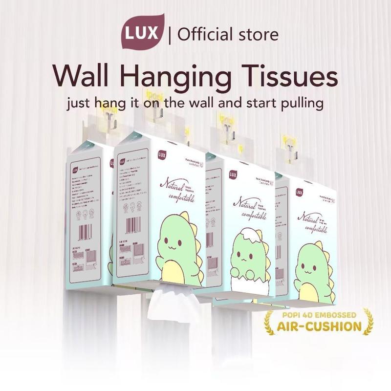 (6 PACKS) LUX DINO TISSUE DINOSAUR Tissues popi Air Cushion Hanging ...