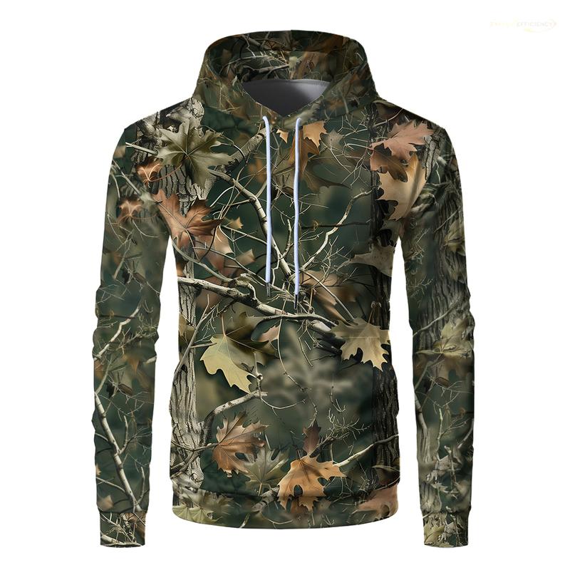 Hoodie Lelaki, Rekaan Daun Maple dan Pine, Corak Penyamaran, - TikTok ...
