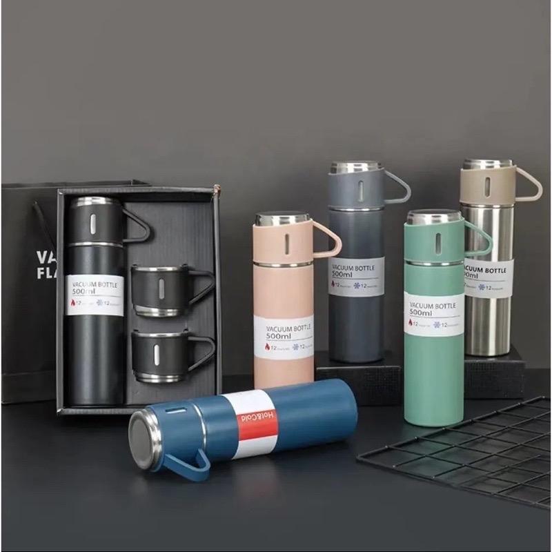 Termos Sultan Vacuum Flask Set 3in1 / Botol Minum Cangkir 500ml ...