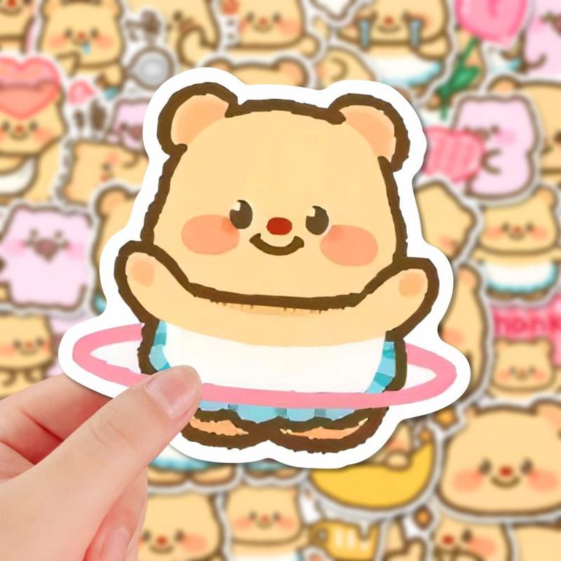 Pelekat Emoji, Rekaan Beruang Mentega, Comel dan Hangat, Sesuai ...