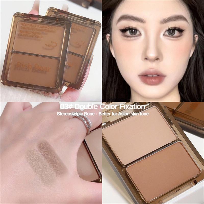 Double Colors Highlight Bronzer Contour Powder Palette - TikTok Shop ...