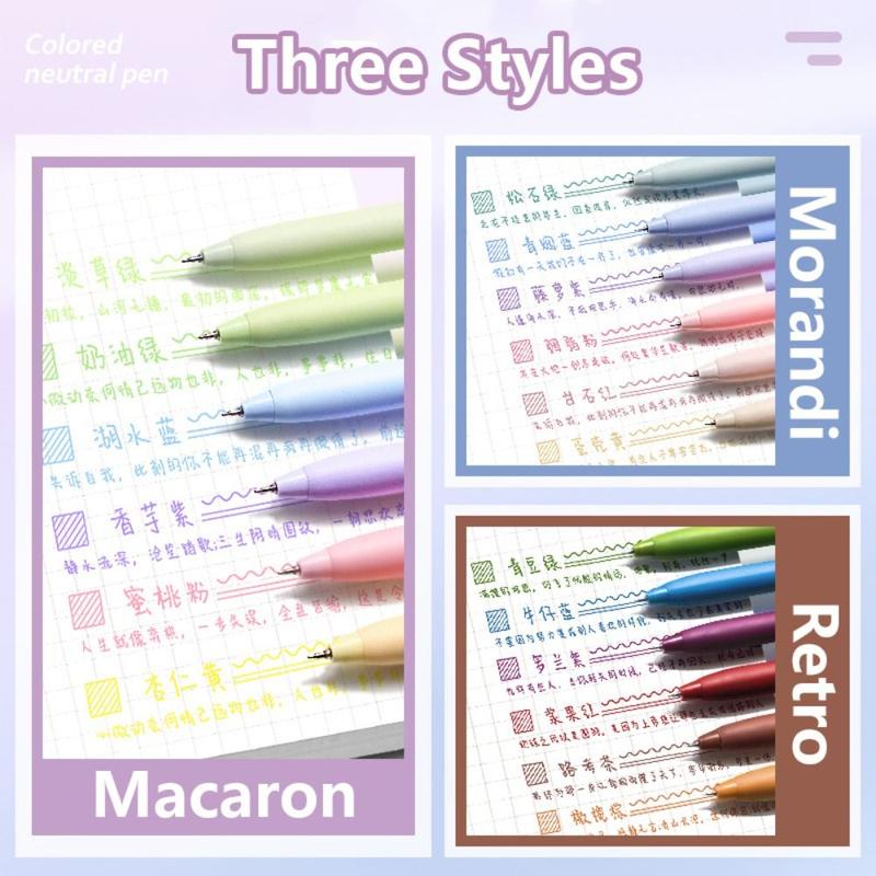 Pen Gel Warna Jenis Tekan, Fesyen, 6 Warna / Set, Dakwat Warna - TikTok ...