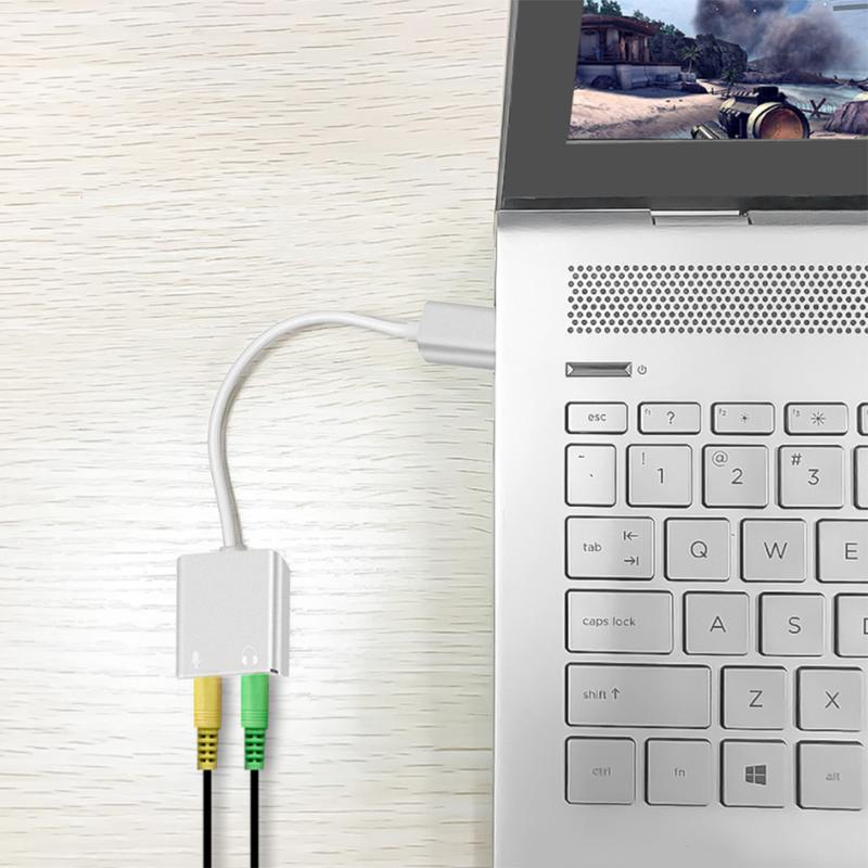 USB Type-c Audio Adapter External Stereo Sound Card with 3.5mm - TikTok ...