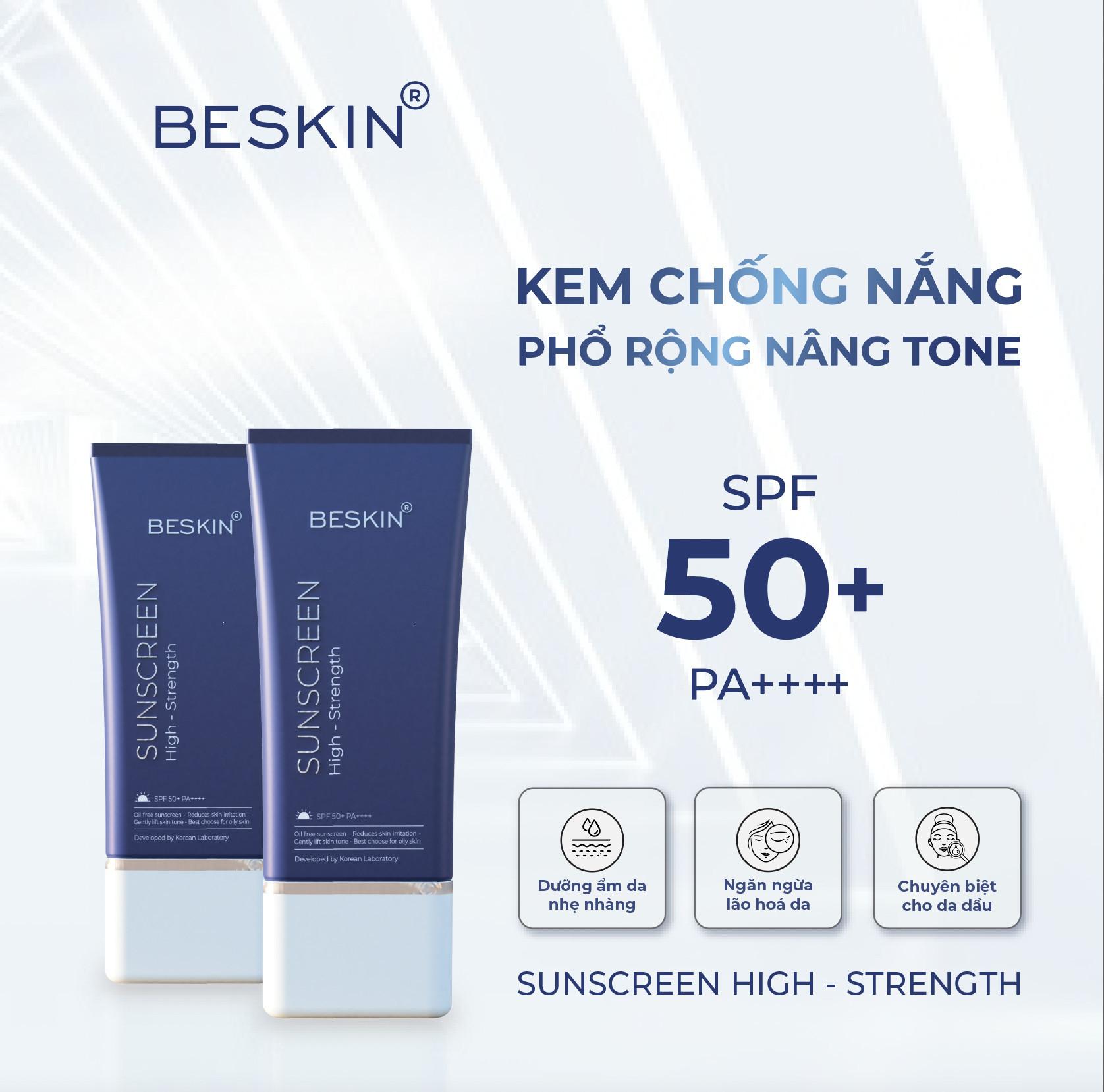 KEM CHỐNG NẮNG PHỔ RỘNG CHO DA DẦU BESKIN SPF 50/PA++++ - Dung tích ...