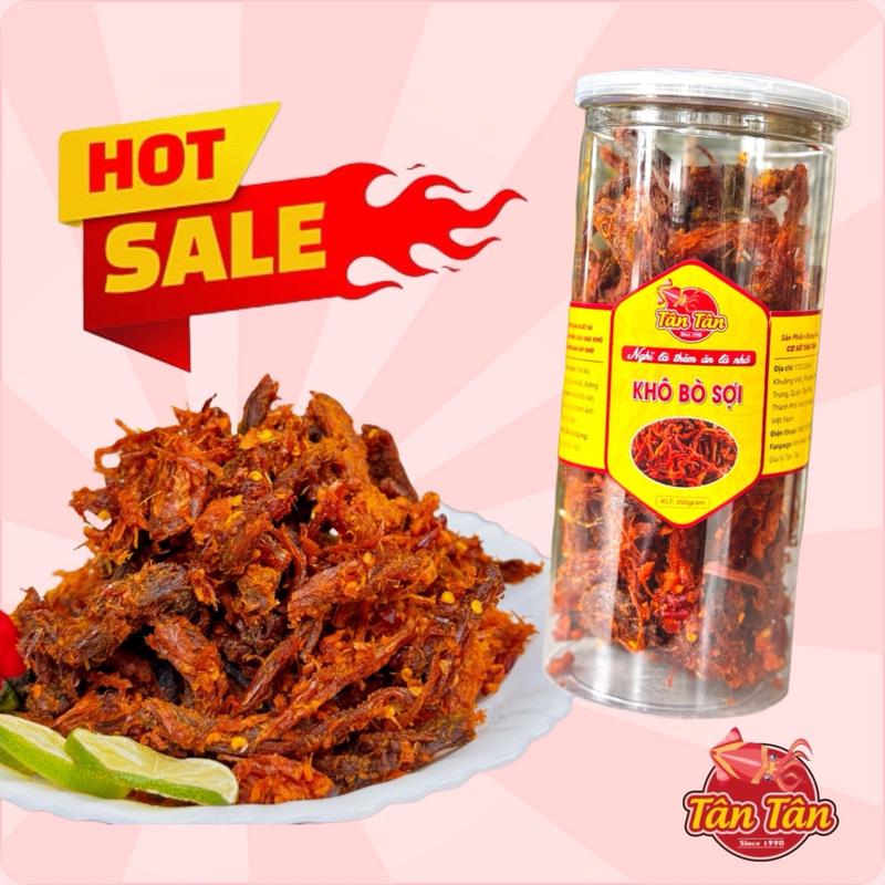 Tân Tân Food - Khô Bò Sợi To Lọai 1 (250gram) - Tặng kèm tương - TikTok ...