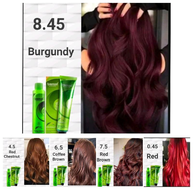 Red Hair Color with Oxi,Bremod Long Lasting Colourant Set 100ml,Hair ...