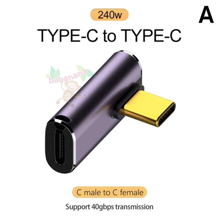 240 Watt 40Gbps USB 4.0 Type-C Elbow 90 Degree Siku Adapter charger - A ...