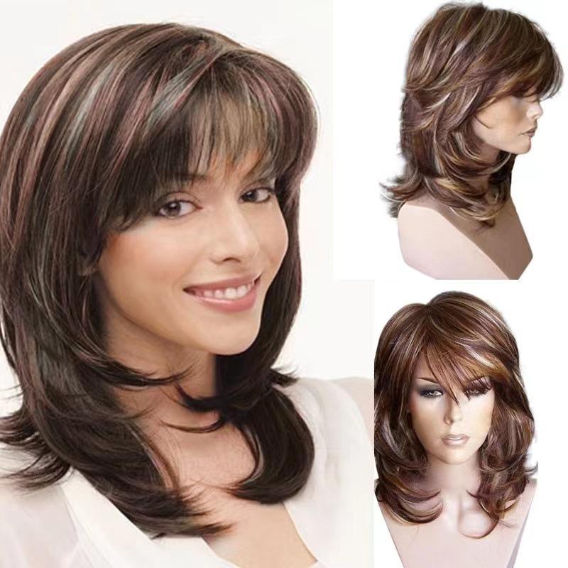 Fashion Women's Wig European and American New Models, Mixed Color ...