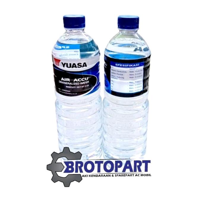 Jual Air Aki Biru Yuasa Air Demin Botol 1 Liter Air Accu Basah Motor ...