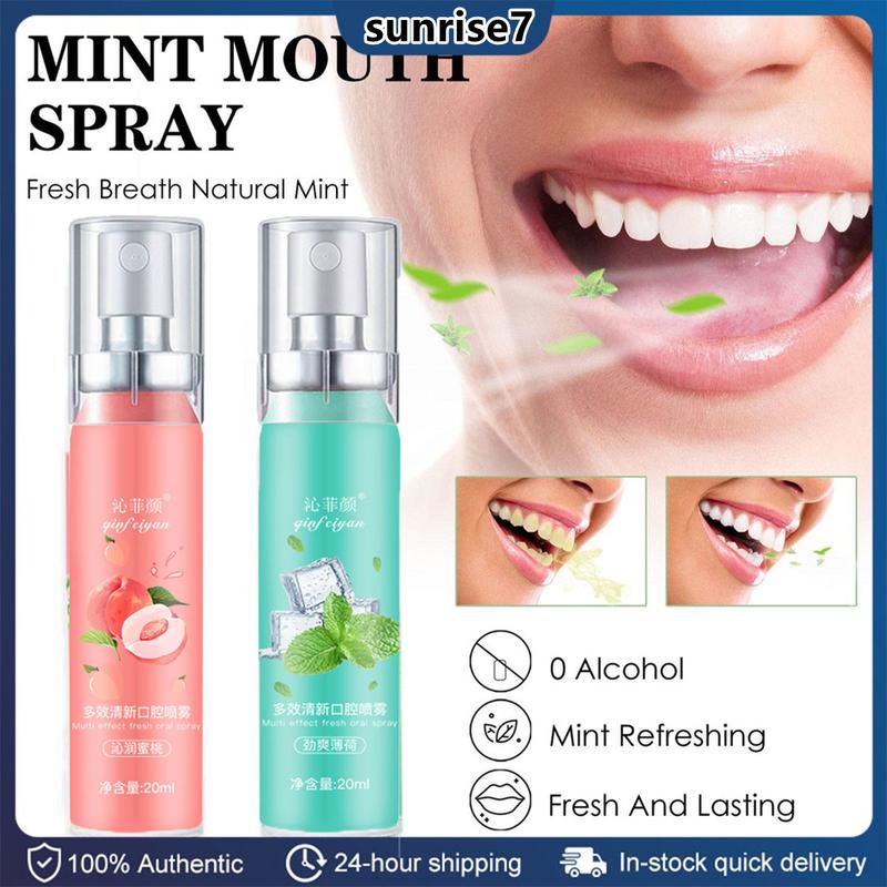 20ML oral spray for halitosis, mint, peach, fresh breath, lasting ...