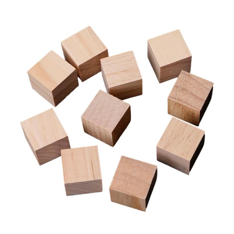 10/25/25mm Wooden Square Blocks Mini Cubes Embellishment for - TikTok ...