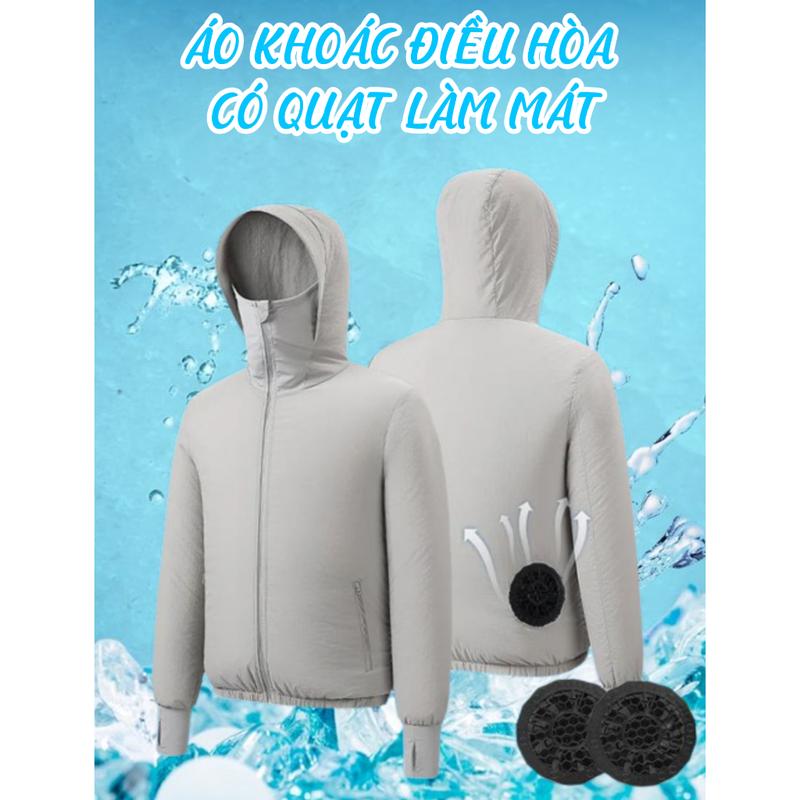2024 2 layer outdoor waterproof Sun fan air conditioner jacket - TikTok ...
