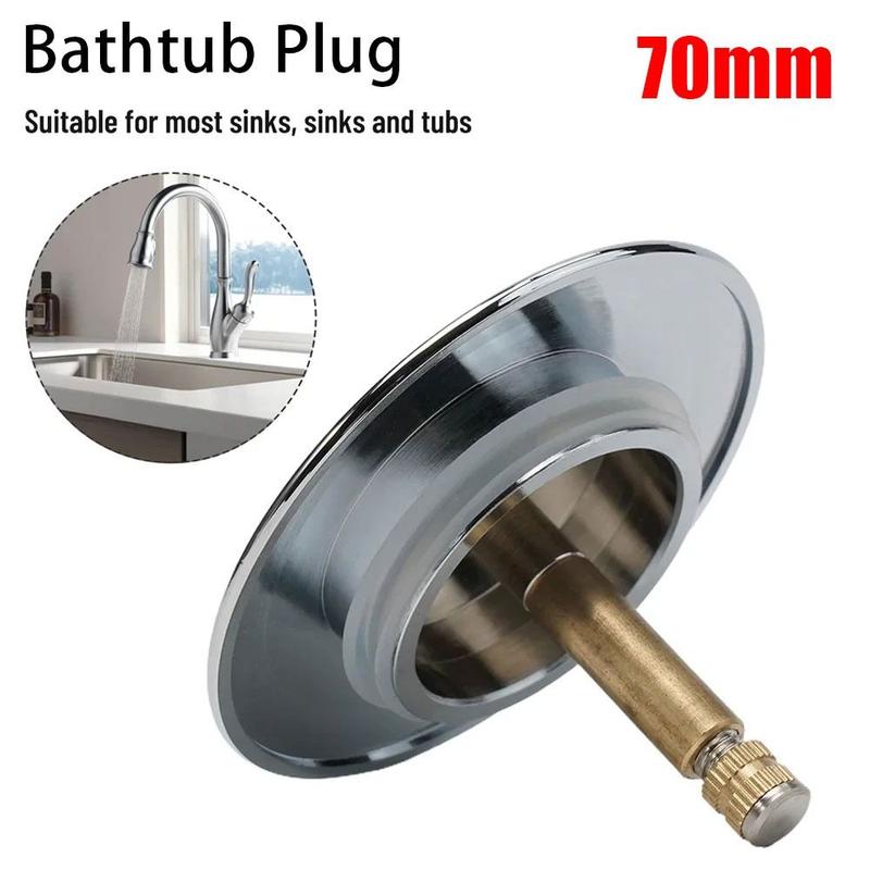 1Pcs New Pop Up Waste Stopper Bathtub Plug Brass Adjustable Bath ...