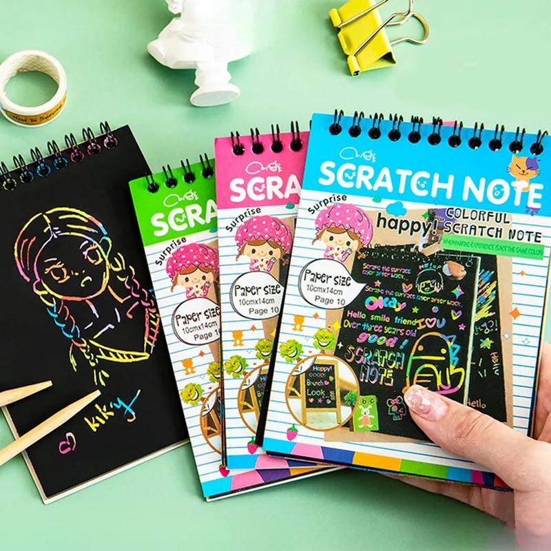 Kids Scratch Note Scratch Art Note Book Kids Rainbow Colorfu - TikTok ...