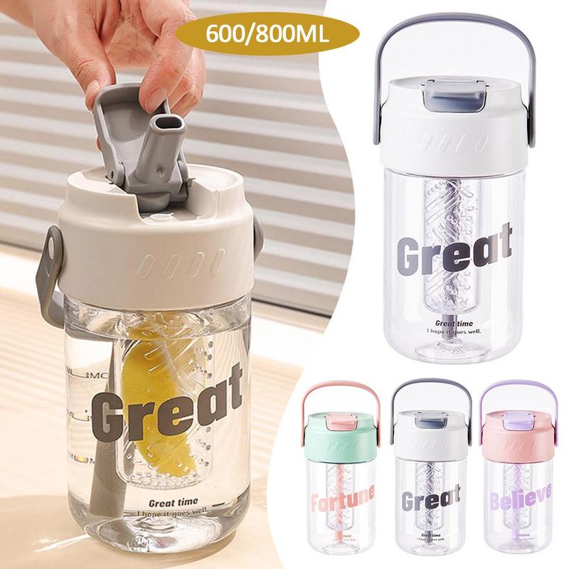 Cawan Straw Botol Air Kalis Bocor, 600 / 800ml, Dengan Penapis, Cawan ...