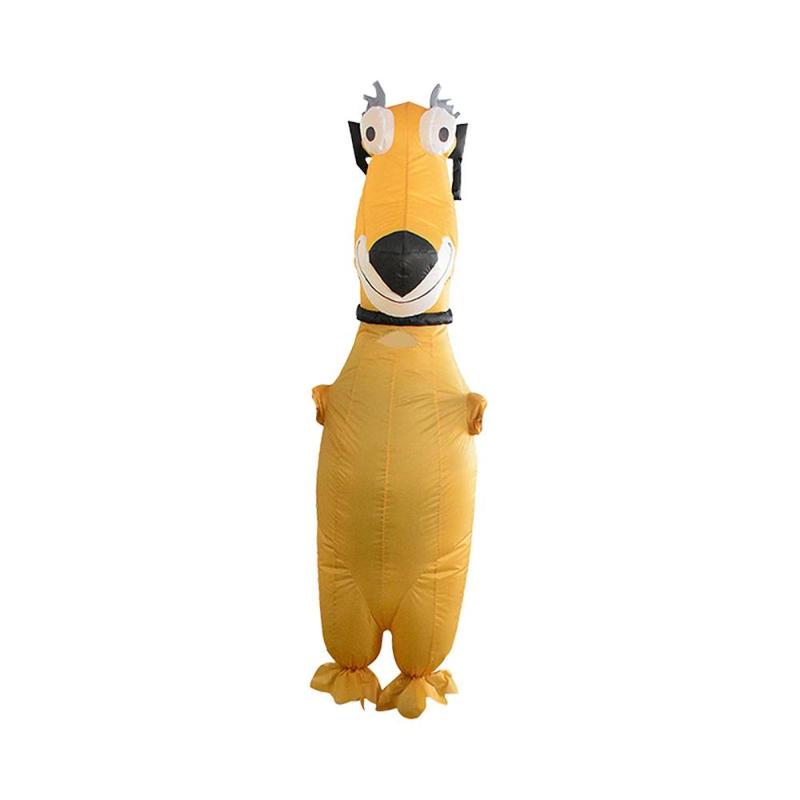 Inflatable Dog Costume Clothing Big Yellow Dog Funny Role Playing ...