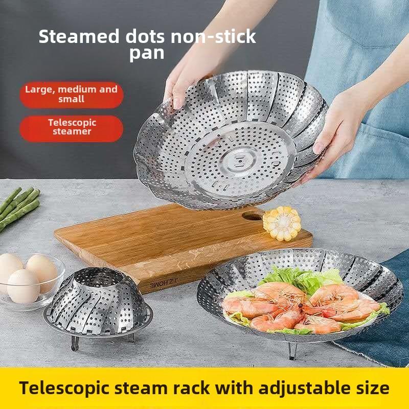 Stainless Steel Widened Steaming Rack, Extendable Foldable Steamer ...