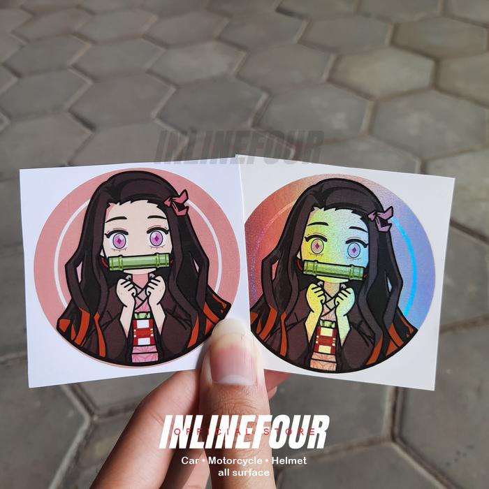 Promo Stiker Anime Hologram - Sticker Nezuko - Demon Slayer Motor Wibu ...