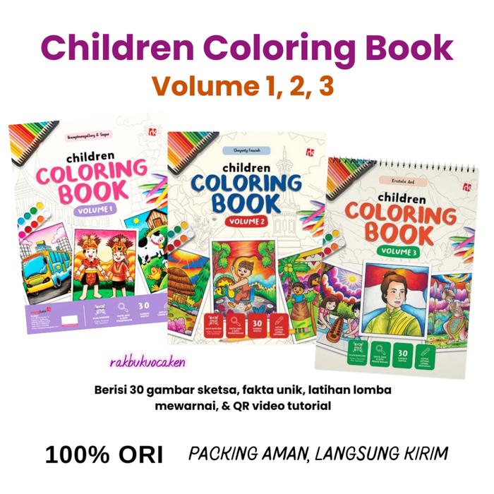 Jual Children Coloring Book Vol 2 Buku Belajar Menggambar Mewarnai Anak ...