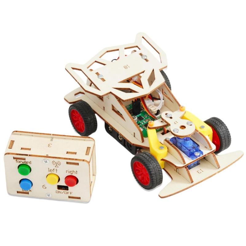 Wooden RC Car Toy Science Kits Handmade DIY Educational for Boys ...