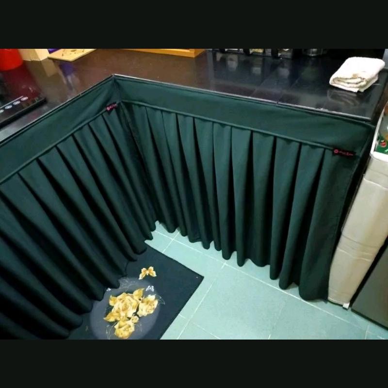 skirting table top velcro tape skirting meja Soft - TikTok Shop Malaysia