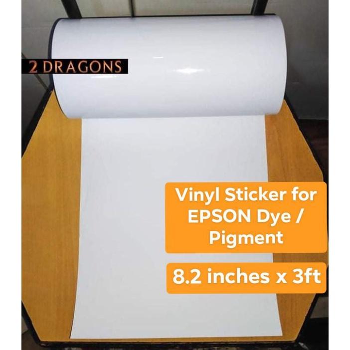 8.2in x 3ft (1 yard) Printable Vinyl Sticker for Epson Dye/Cuyi ...