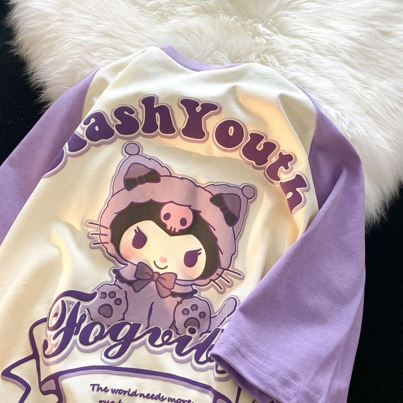 Japanese College Style Cute Cartoon Clow M Multicolor Printing - TikTok ...