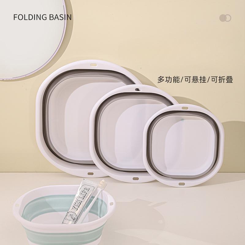 Foldable Washbasin Portable Vegetable Wash Basin Plastic Foot Soaking ...