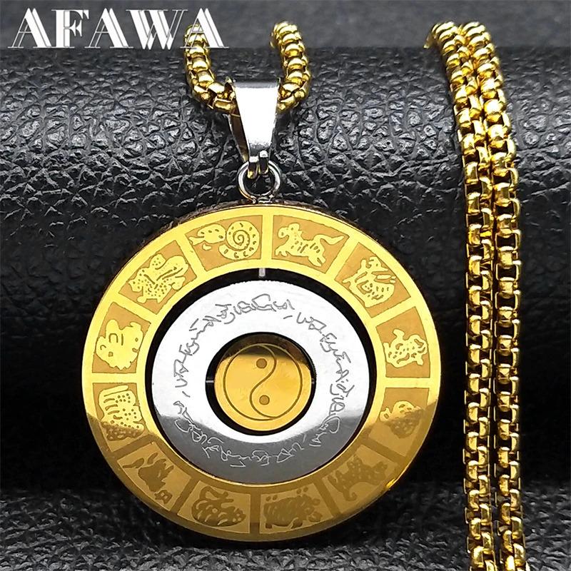 Kalung Totem Jimat Carta Zodiak Bahan Titanium Steel Untuk Lelaki ...