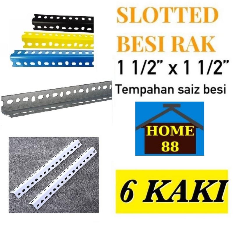 Besi angle rak lubang 6kk /slotted angle bar 6’feet Hardware - TikTok ...
