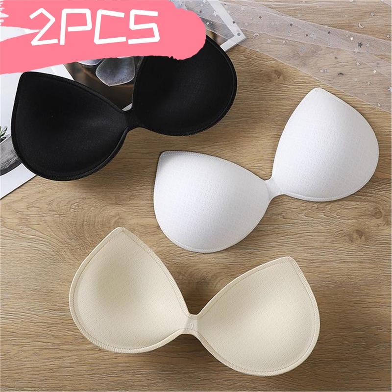 2PCS Thick Push Up Bra Pads Inserts Women Underwear Breast Lift ...