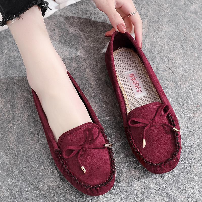 Old Beijing Cloth Shoes Women's Shoes Gommino Flat Polyurethane ...