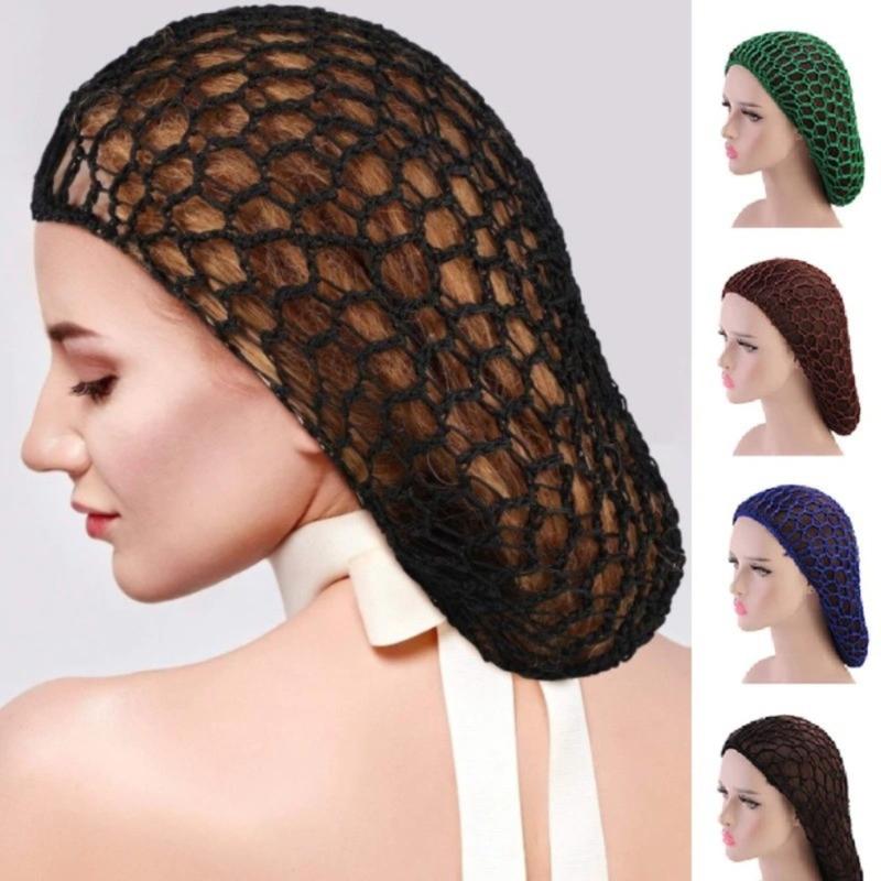 Crocheted Hair Net Mesh Crocheted Hair Net Cap Rayon Sleep for - TikTok ...