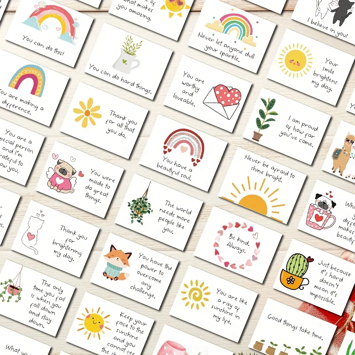 90pcs Inspirational Affirmation Cards with Positive Messages - Matte ...
