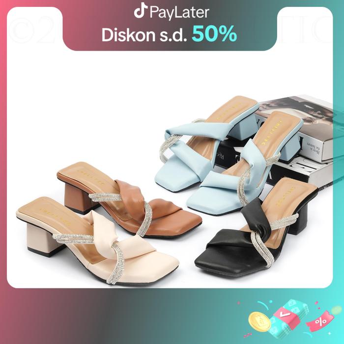 Promo CHELLTIC Sandal Wanita Elegan Chunky Heels 5cm | Sepatu Pesta ...