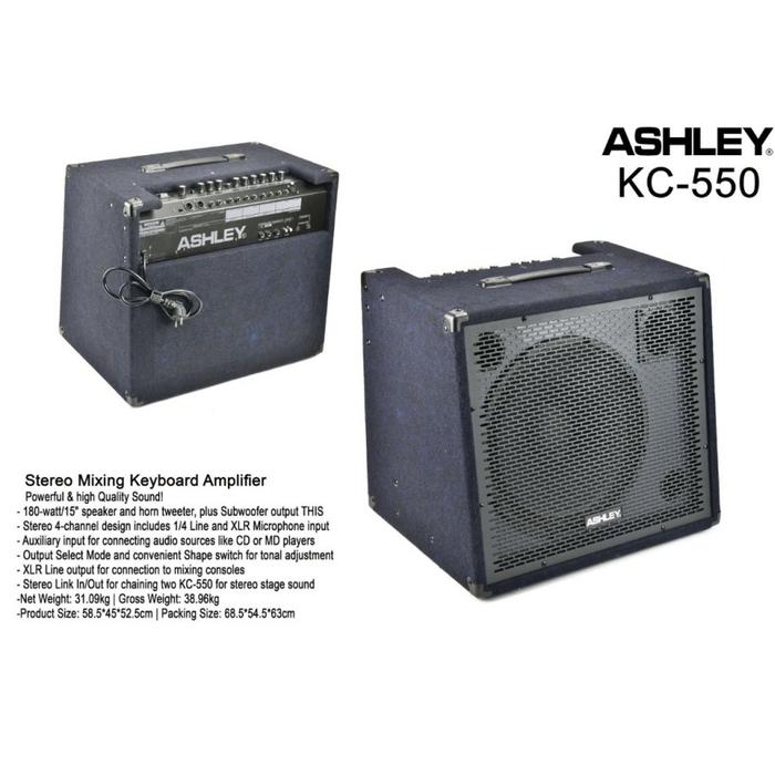 Jual Amplifier Keyboard Ashley KC 550 Original Ampli Keyboard KC550 ...