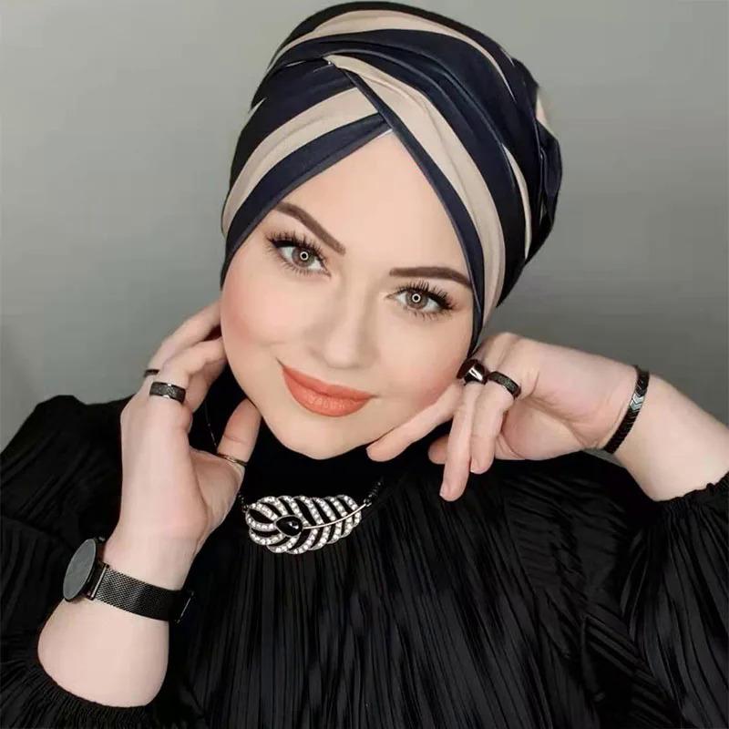 Topi Hijab Sederhana, Gaya Muslimah, untuk Wanita, Tudung Bawah ...