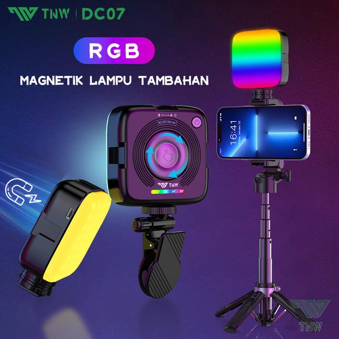 Promo TNW DC07 RGB LED Lampu Mini Video Lighting Konten Kreator Selfie ...