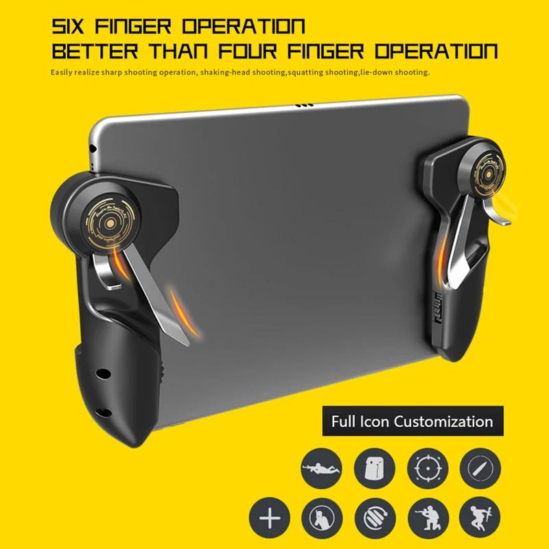 6 fingers tablet gaming gamepad button triggers joystick for - TikTok ...