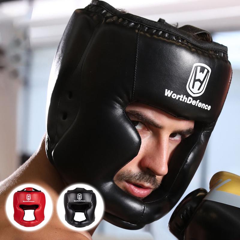 Men Women Kick Boxing Helmet PU Karate Muay Thai Guantes De Boxeo ...