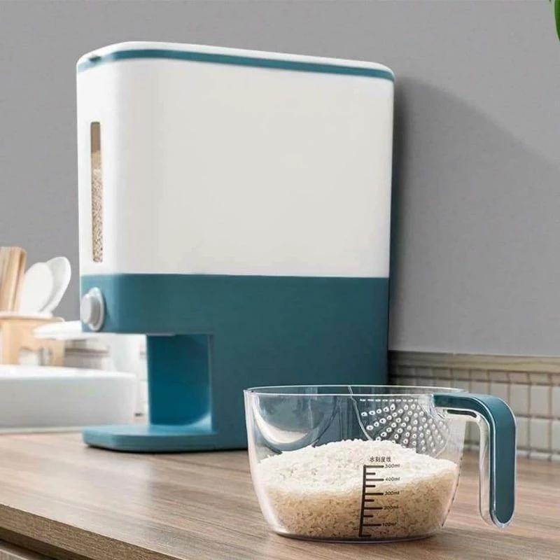 8kg&10kg Rice Dispenser and Storage with measuring cup Container ...