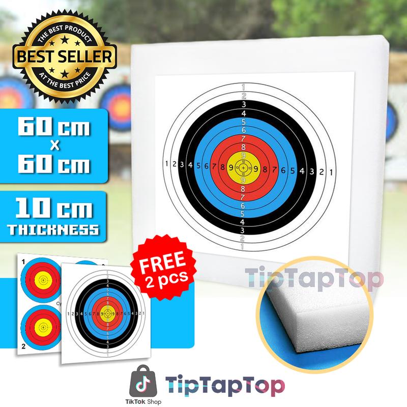 Archery Target Butt Shooting Board 60cmx60cmx10cm - Free 2 pcs - TikTok ...