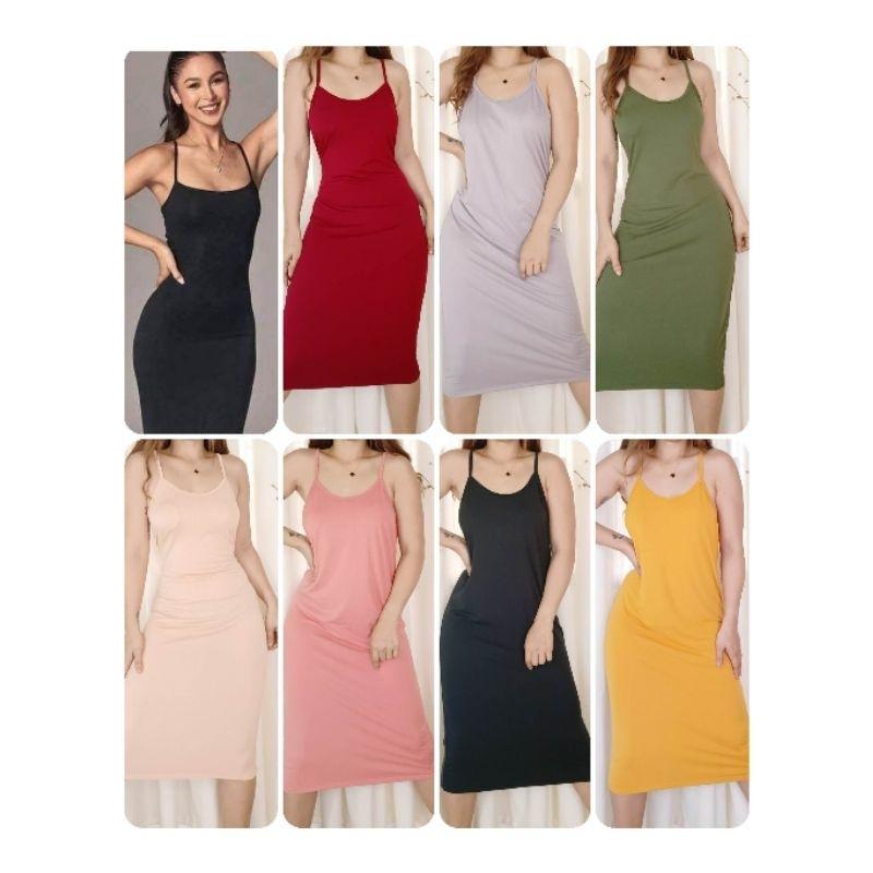 FashiClo - Julia plain sando dress for women fashion cotton spandex ...