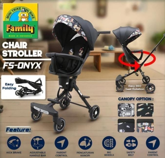 FAMILY CHAIR STROLLER FS - ONYX // STROLLER TRAVELLING MAGIC - Shop ...