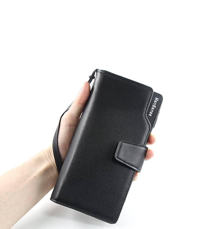 Men Wallet Zipper Bifold Long Wallet Dompet Lelaki Beg Duit Lelaki ...