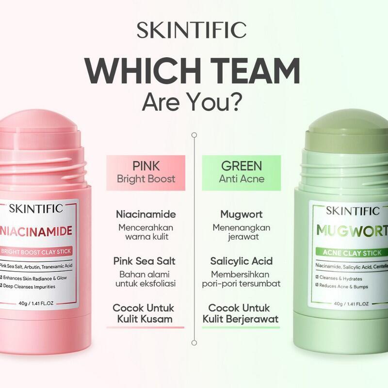 [HOT] SKINTIFIC Niacinamide Bright Boost Pink Clay Mask Stic - TikTok ...