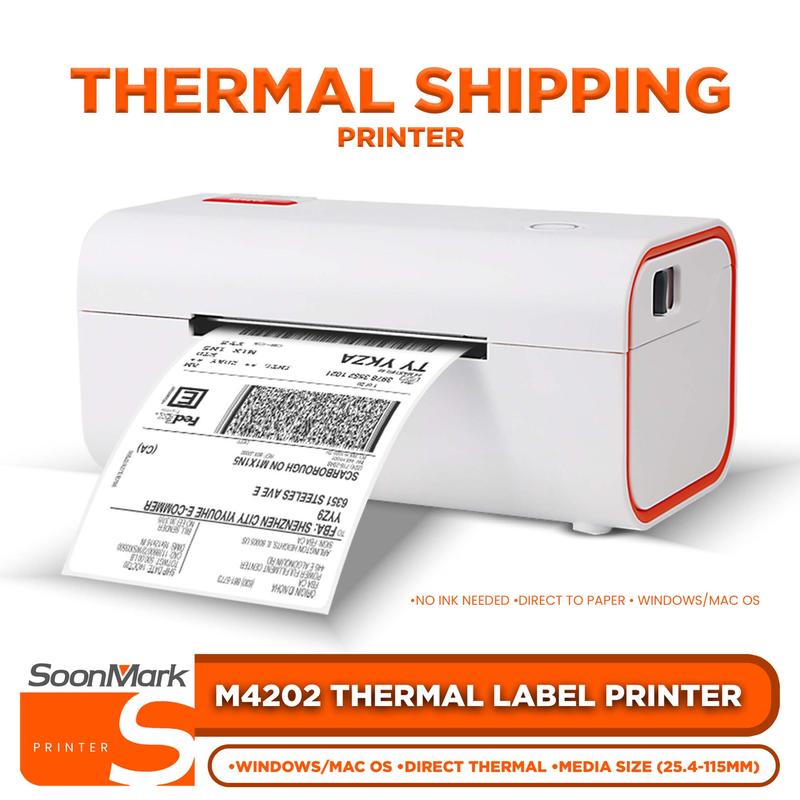 SoonMark M4202 Thermal Printer For THERMAL STICKERS NO INK NEEDED ...