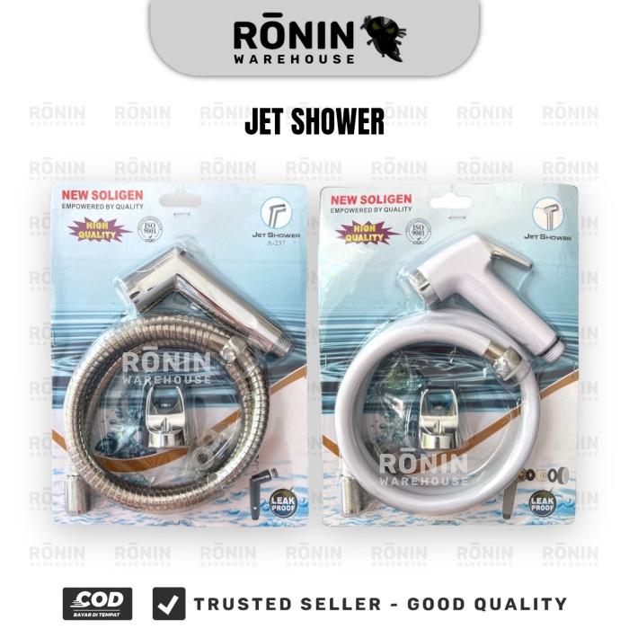 SOLIGEN jet shower kamar mandi WC semprotan kloset PVC krom chrome A ...