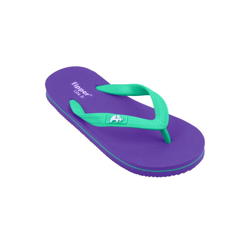 Fipper Lite Jr Rubber Slipper for Kids in Purple / Turquoise - TikTok ...