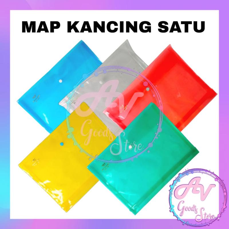 MAP KANCING 1 / map plastik transparan / bag folder / MAP KANCING SATU ...